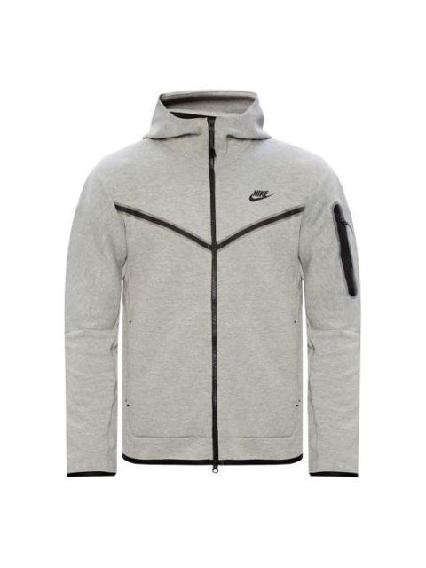Nike Nike Sportswear Tech Fleece Full-Zip Hoodie 'Heather Grey Black ...