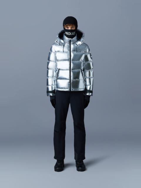 MACKAGE SAMUEL down metallic ski jacket with removable hood | REVERSIBLE