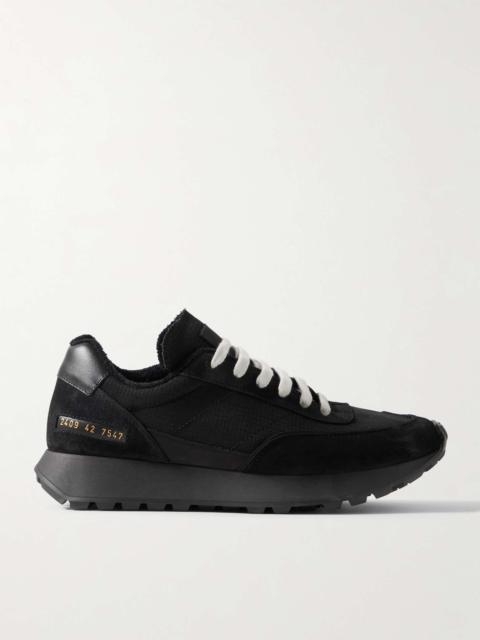 Common Projects Track Classic Leather and Suede-Trimmed Ripstop ...