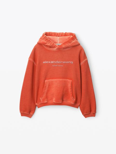 Alexander Wang glitter logo hoodie in classic terry | REVERSIBLE