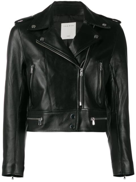 Sandro cropped biker jacket | REVERSIBLE