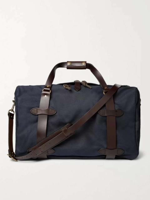FILSON Leather-Trimmed Twill Duffle Bag | REVERSIBLE