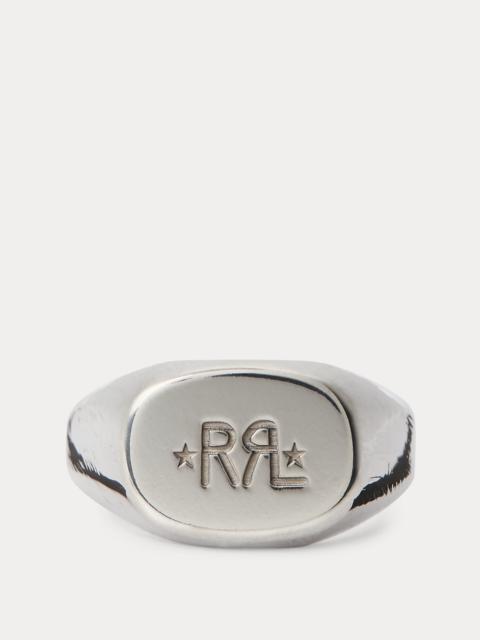 RRL by Ralph Lauren Handmade Sterling Silver Signet Ring | REVERSIBLE