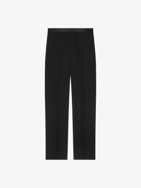 Givenchy TAILORED PANTS IN WOOL WITH SATIN WAISTBAND | REVERSIBLE