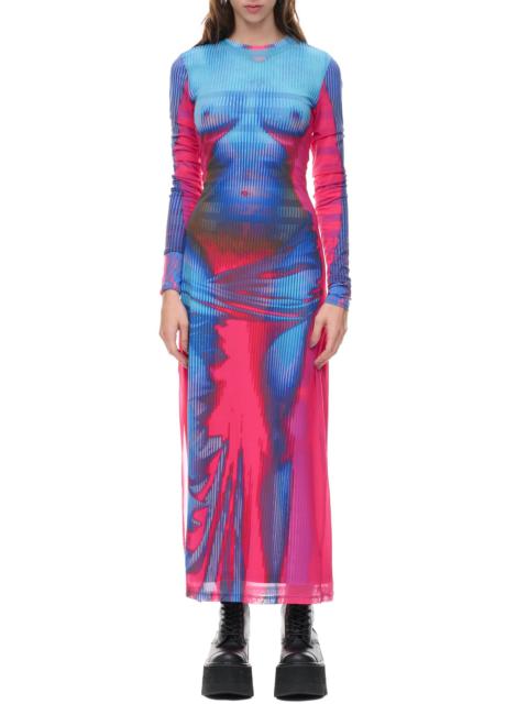 Jean Paul Gaultier Pink & Blue Body Morph Dress | REVERSIBLE