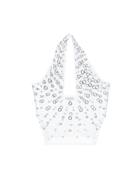 Paco Rabanne eyelet-embellished transparent tote bag | REVERSIBLE