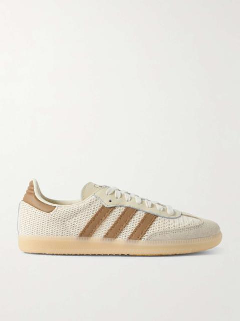 adidas Originals Samba OG Suede-Trimmed Perforated Leather Sneakers ...
