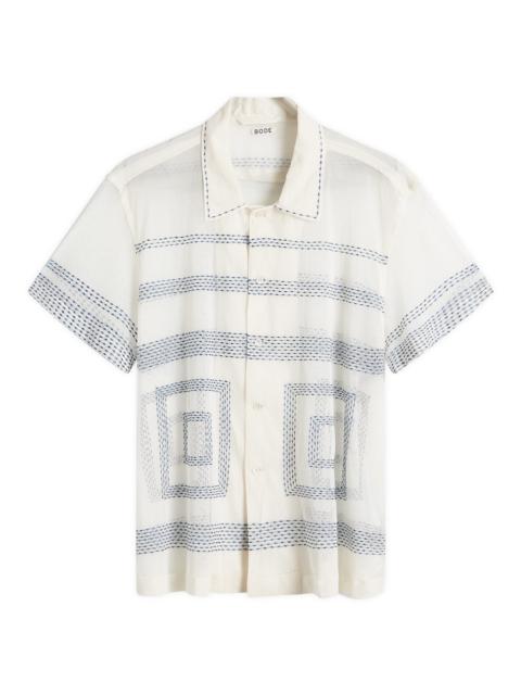 BODE BODE Tile Stitch Vacation Shirt | REVERSIBLE