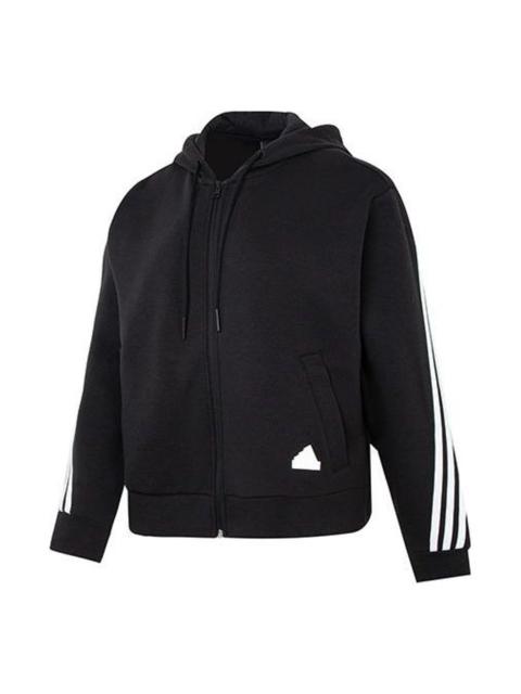 adidas (WMNS) adidas Future Icons 3-Stripes Full-Zip Hoodie 'Black ...