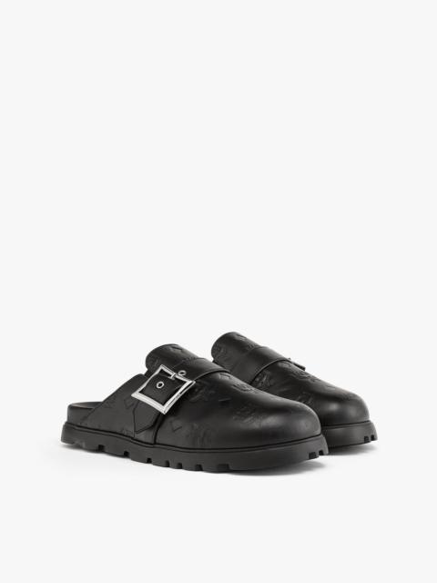 MCM Flat Mule in Monogram Leather | REVERSIBLE