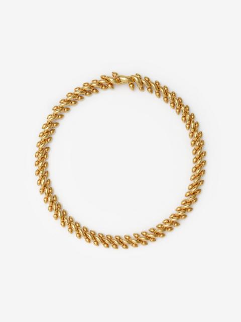 Burberry Gold-plated Spear Chain Necklace | REVERSIBLE