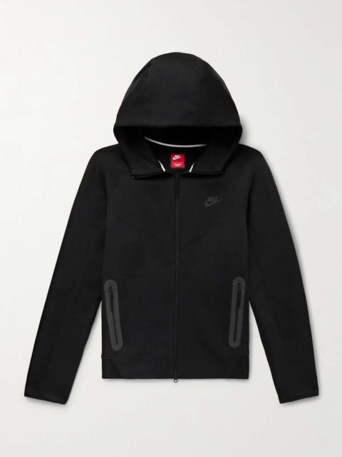 Nike Logo-Print Cotton-Blend Tech Fleece Zip-Up Hoodie | REVERSIBLE