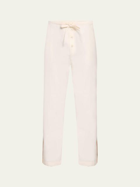 BODE Men's Terry Baseball Stripe Pajama Pants | REVERSIBLE