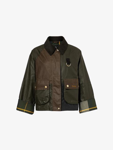 Barbour Alma Colour-Block Waxed Cotton Jacket | REVERSIBLE