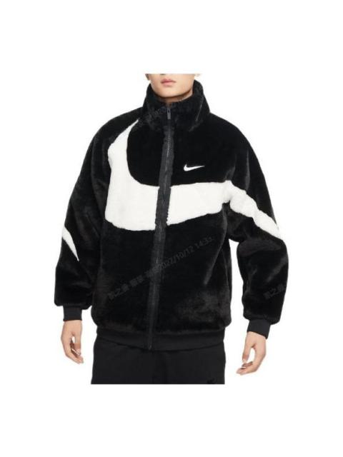 Nike Nike Big Swoosh Fur Jacket 'Black' FB7664-010 | REVERSIBLE