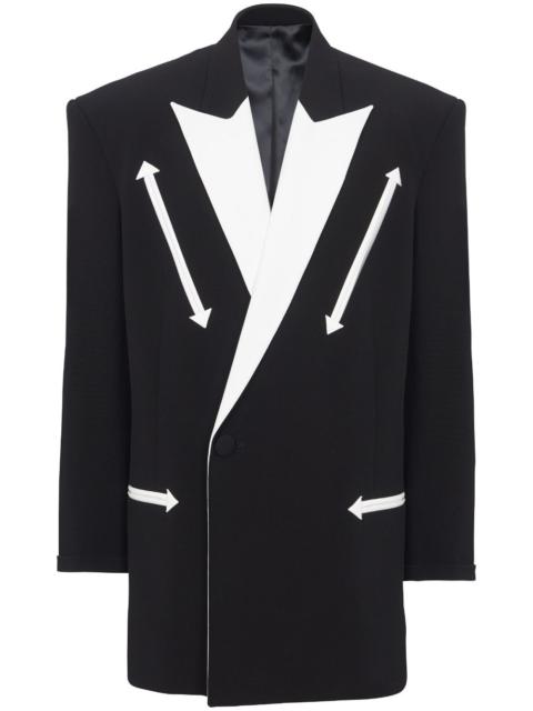 Balmain crepe-texture double-breasted blazer | REVERSIBLE