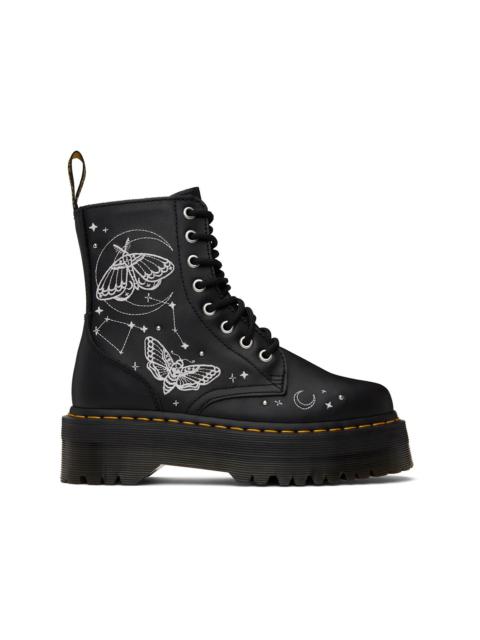 Dr. Martens Black Jadon Celestial Moth Embroidered Platform Boots ...