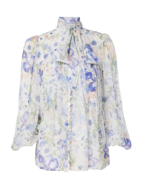 Zimmermann NATURA TIE NECK BILLOW TOP | REVERSIBLE