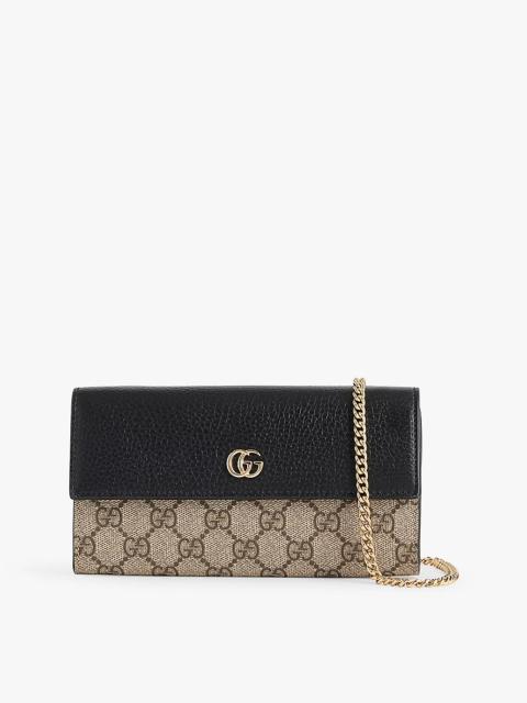 GUCCI GG brand-plaque canvas clutch | REVERSIBLE