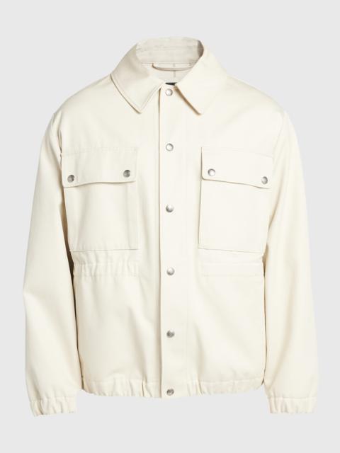 Loro Piana Men's Toei Cotton Canvas Bomber Jacket | REVERSIBLE