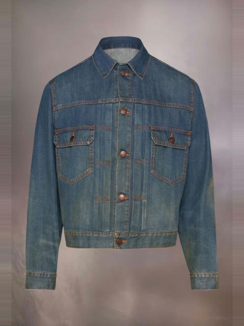Maison Margiela Pleated denim jacket | REVERSIBLE