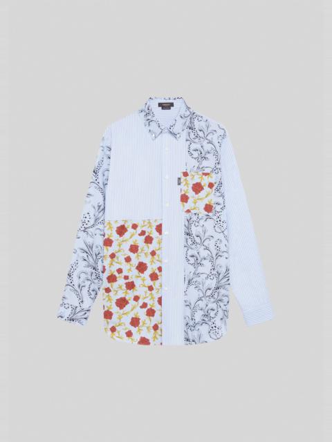 VERSACE Mixed Print Cotton Poplin Shirt | REVERSIBLE
