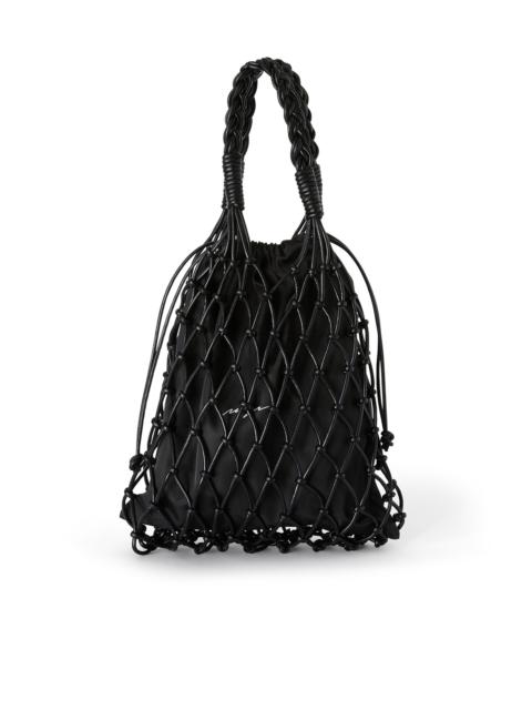 MSGM Elastic mesh tote with cursive logo | REVERSIBLE