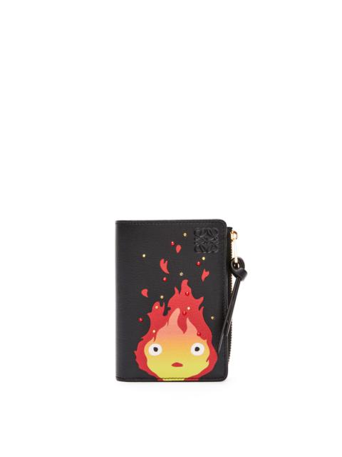 Loewe Calcifer slim zip bifold wallet in satin calfskin | REVERSIBLE