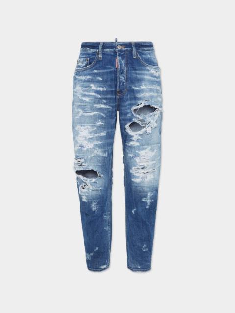 DSQUARED2 MEDIUM SUPER RIPPED WASH BRO JEANS | REVERSIBLE