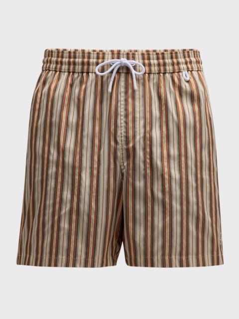Loro Piana Men's Vintage Stripe Swim Trunks | REVERSIBLE