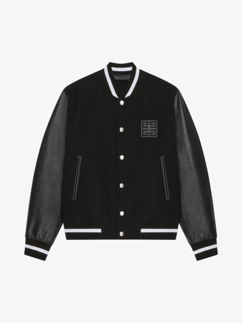 Givenchy 4G VARSITY JACKET IN WOOL AND LEATHER | REVERSIBLE