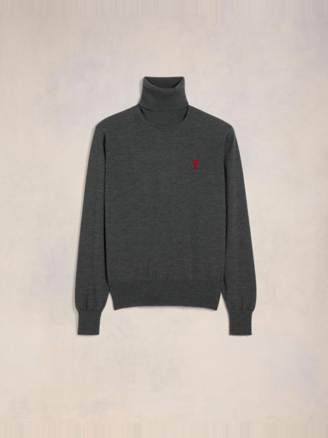 AMI Paris RED AMI DE COEUR TURTLE NECK SWEATER | REVERSIBLE