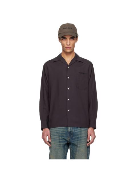 WACKO MARIA Purple 50's Open Collar Shirt | REVERSIBLE