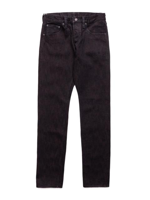 Pure Blue Japan PER-EX-019-BK 15oz Extra Slub Denim Relaxed Tapered - Black x Persimmon | REVERSIBLE