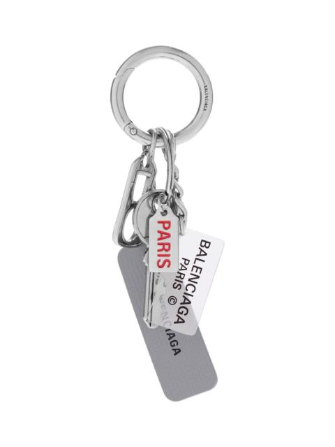BALENCIAGA All Access Keychain in Silver | REVERSIBLE