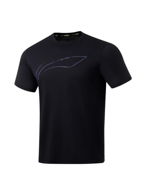 Li-Ning Li-Ning Logo Running T-shirt 'Black' ATST073-1 | REVERSIBLE