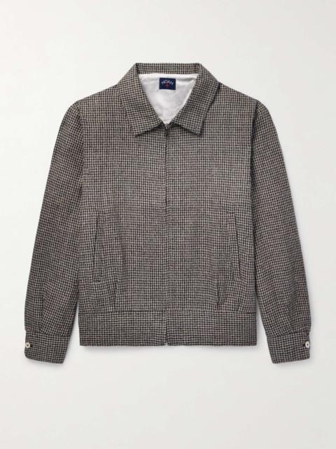 Noah Ricky Houndstooth Linen-Blend Jacket | REVERSIBLE