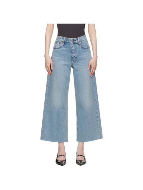 rag & bone Blue Andi Ankle Wide-Leg Jeans | REVERSIBLE