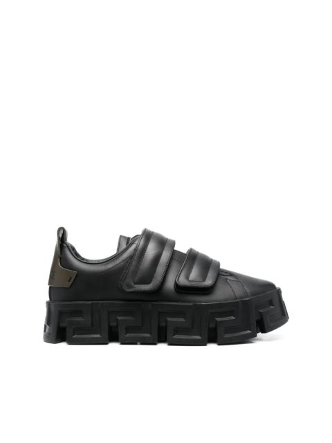 VERSACE Greca Labyrinth chunky leather sneakers | REVERSIBLE