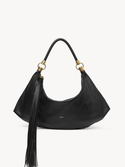 Chloé CHLOÉ FOULARD SHOULDER BAG IN GRAINED LEATHER | REVERSIBLE