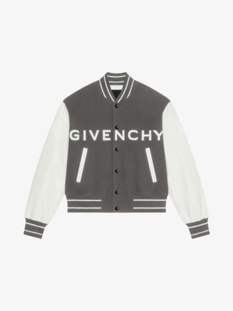 Givenchy GIVENCHY VARSITY JACKET IN WOOL AND LEATHER | REVERSIBLE