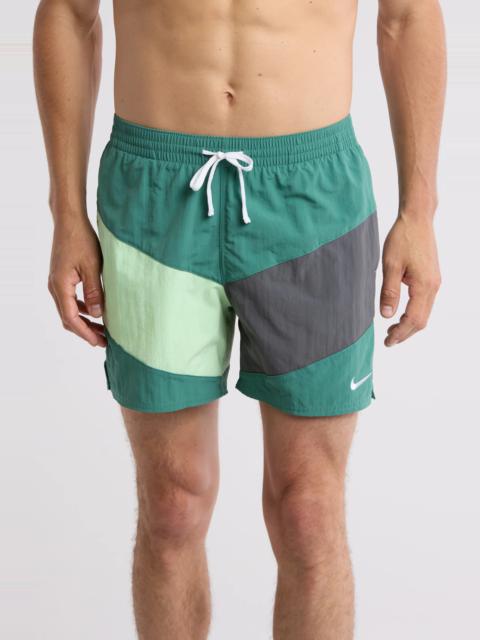 Nike Logo Vortex Volley 5-Inch Nylon Swim Trunks | REVERSIBLE
