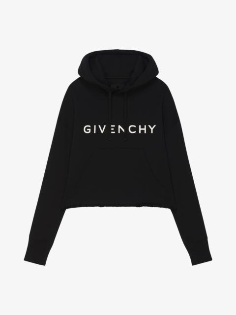 Givenchy GIVENCHY ARCHETYPE CROPPED HOODIE IN FLEECE | REVERSIBLE