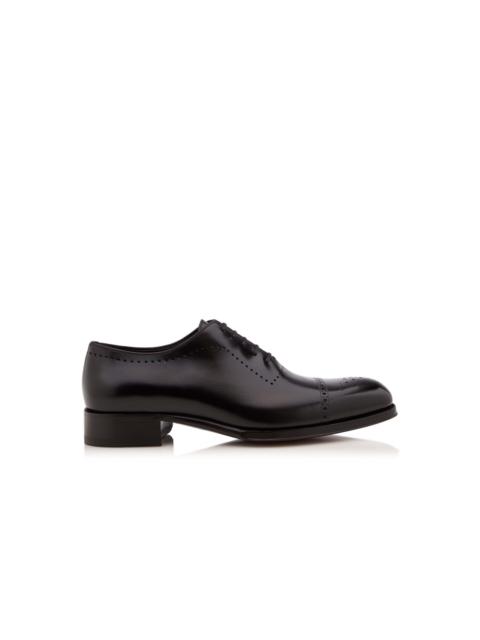 TOM FORD BURNISHED LEATHER EDGAR BROGUE LACE UP | REVERSIBLE