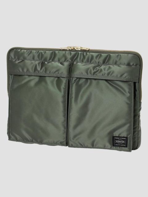 Nigel Cabourn Porter-Yoshida & Co Tanker Document Case in Sage Green | REVERSIBLE
