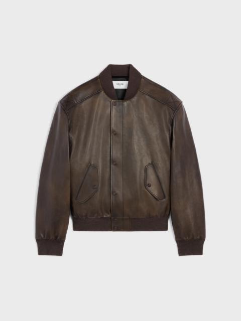 CELINE aviator teddy jacket in grained calfskin | REVERSIBLE