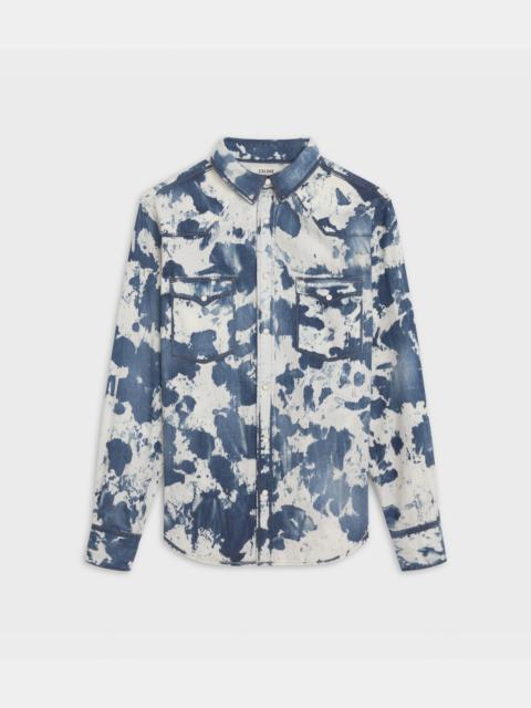 CELINE LOOSE WESTERN SHIRT IN BLEACHED DENIM | REVERSIBLE