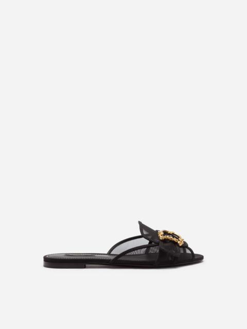Dolce & Gabbana Mesh mules with baroque DG logo | REVERSIBLE