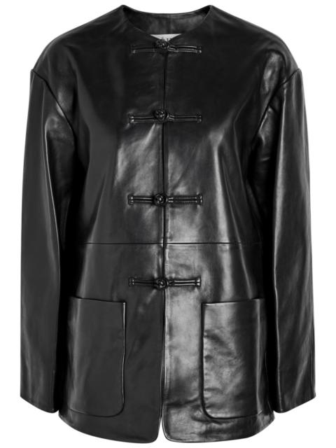 RÓHE Rohe Mandarin Leather Jacket | REVERSIBLE
