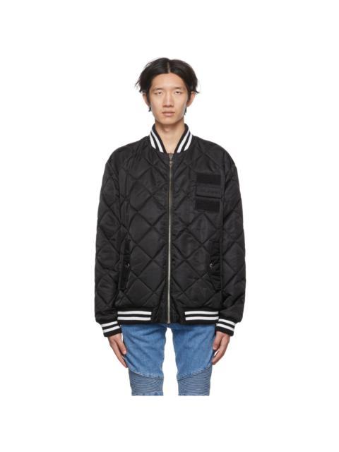 Balmain Black & White Maxi Monogram Reversible Jacket | REVERSIBLE
